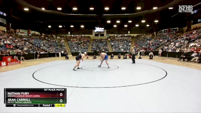 5A-190 lbs 1st Place Match - Nathan Fury, Wichita-Kapaun Mount Carmel ...