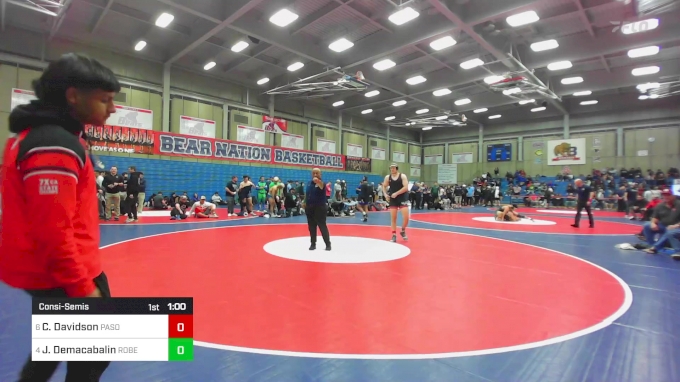 197 lbs Consolation - Christian Davidson, Paso Robles vs Jace ...