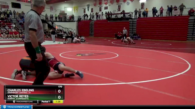 170 lbs Cons. Round 2 - Charles Ebeling, Davenport Central-JV vs Victor ...