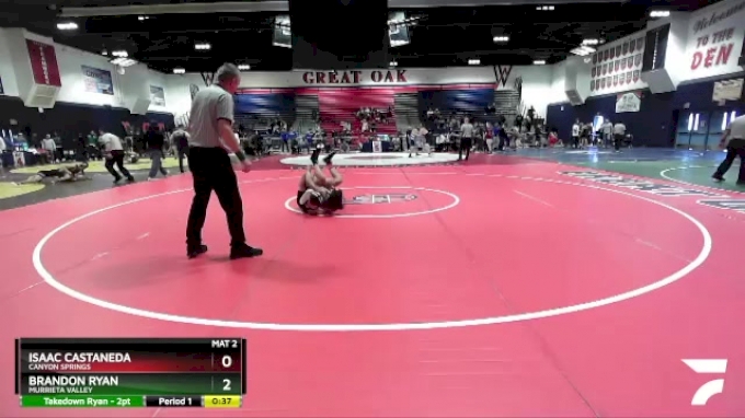 120 lbs Cons. Semi - Brandon Ryan, Murrieta Valley vs Isaac Castaneda ...