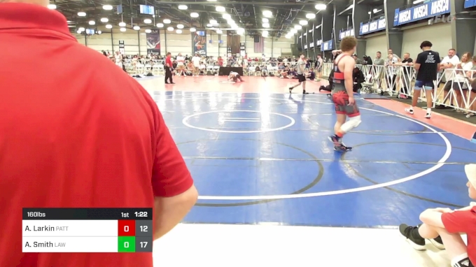 160 lbs Round Of 64 - Ayden Larkin, Patton Trained Blue vs Austin Smith ...