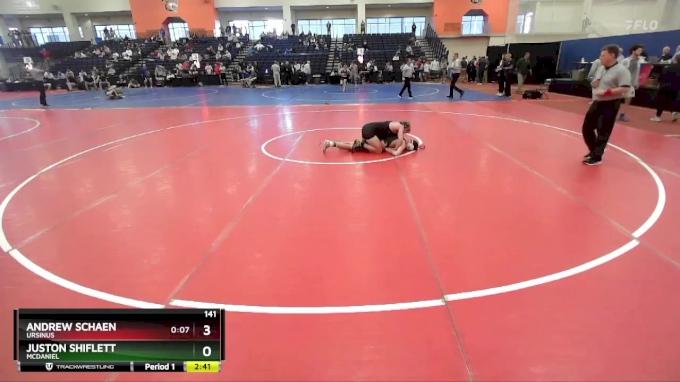 141 lbs Champ. Round 1 - Juston Shiflett, McDaniel vs Andrew Schaen ...