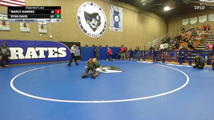 113 lbs Cons. Round 2 - Marco Ramirez, Santa Maria vs Ryan Davis ...