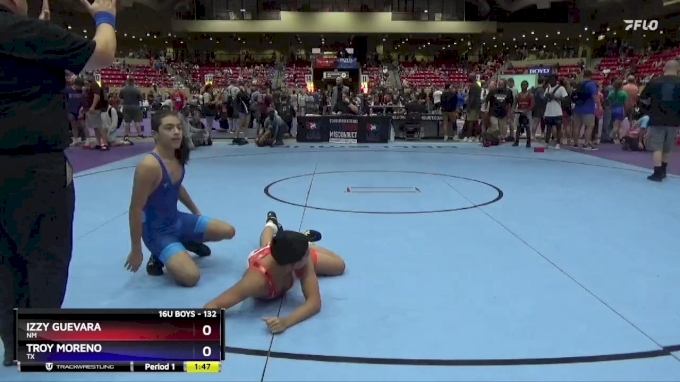 132 lbs Cons. Round 2 - Izzy Guevara, NM vs Troy Moreno, TX