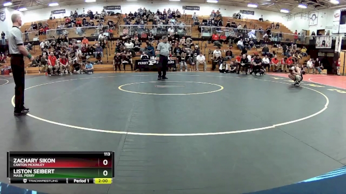 113 lbs 1st Place Match - Liston Seibert, Mass. Perry vs Zachary Sikon ...