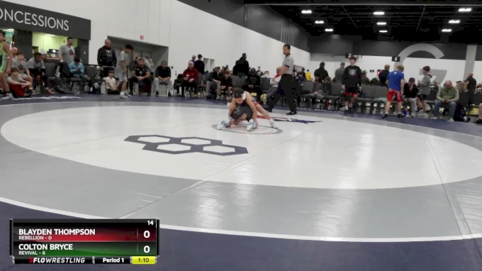85 lbs Quarterfinals (8 Team) - Blayden Thompson, Rebellion vs Colton ...