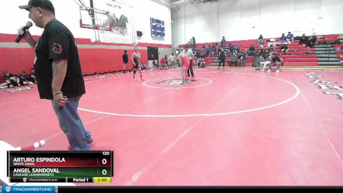 120 lbs Quarterfinal - Angel Sandoval, Cascade Leavenworth vs Arturo ...