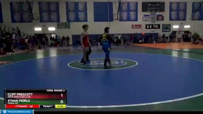 152 lbs Cons. Round 2 - Ethan Morlu, Viking WC vs Cliff Prescott, NOVA ...