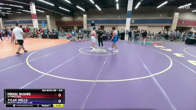 215 lbs Quarterfinal - Mikkel Bushee, 3F Wrestling vs Tyler Wells, NB ...