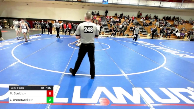 120 lbs Semifinal - Matthew Gould, St. John Vianney vs Logan Brzozowski ...