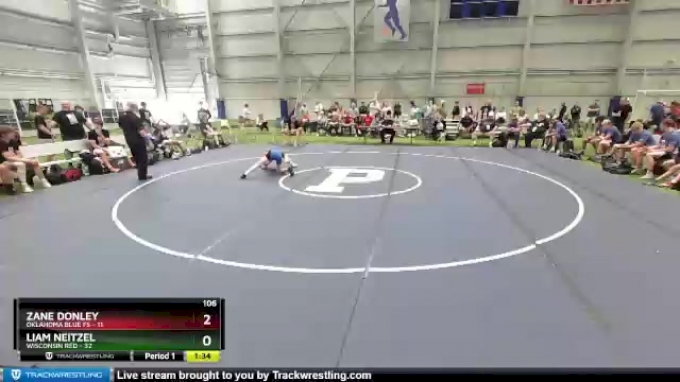 106 lbs Semis & 1st Wrestleback (8 Team) - Zane Donley, Oklahoma Blue ...