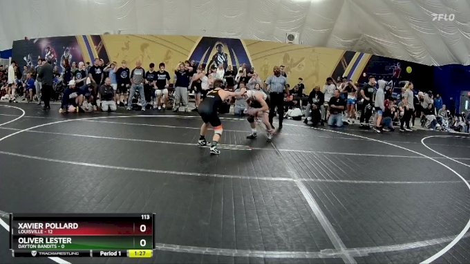 113 lbs Round 1 (8 Team) - Xavier Pollard, Louisville vs Oliver Lester ...