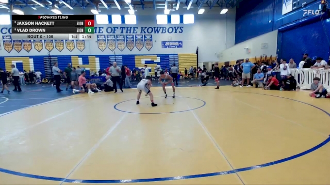 106 lbs Champ. Round 3 - Jaxson Hackett, Lake Gibson Braves vs Vlad ...
