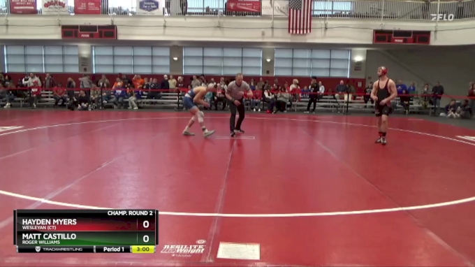 141 lbs Champ. Round 2 - Hayden Myers, Wesleyan (CT) vs Matt Castillo ...