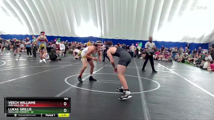 160 lbs Round 2 (8 Team) - Lukas Grillis, Highland Hornets vs Veech ...