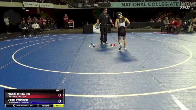 109 lbs Champ. Round 1 - Natalie Majer, Carthage College vs Kate Cooper ...