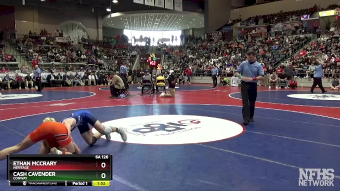 6A 126 lbs 3rd Place Match - Ethan Mccrary, Heritage vs Cash Cavender ...