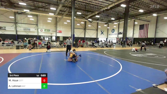 88 lbs 3rd Place - Michael Hoye, Cottage Grove WC vs Adan Lohman, Mat ...
