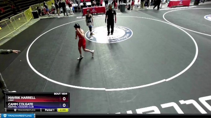 92 lbs 1st Place Match - Mavrik Harrell, LAWC vs Camm Colgate, Foothill ...