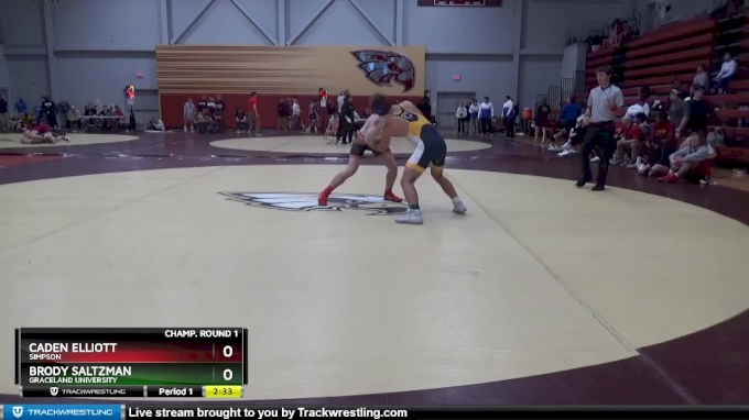 184 lbs Champ. Round 1 - Caden Elliott, Simpson vs Brody Saltzman ...