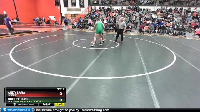 220 lbs Champ. Round 1 - Andy Lara, McHENRY vs Dom Infelise, New Lenox ...