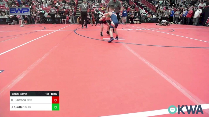 60 lbs Consolation - Drew Lawson, Ponca City Wildcat Wrestling vs Jack ...