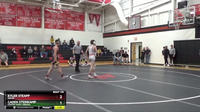 120 lbs Cons. Round 3 - Caden Steinkamp, Center Point-Urbana vs Kyler ...