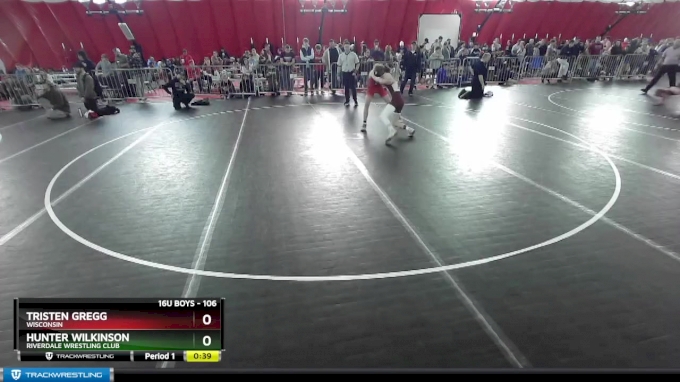 106 lbs Cons. Round 3 - Tristen Gregg, Wisconsin vs Hunter Wilkinson ...