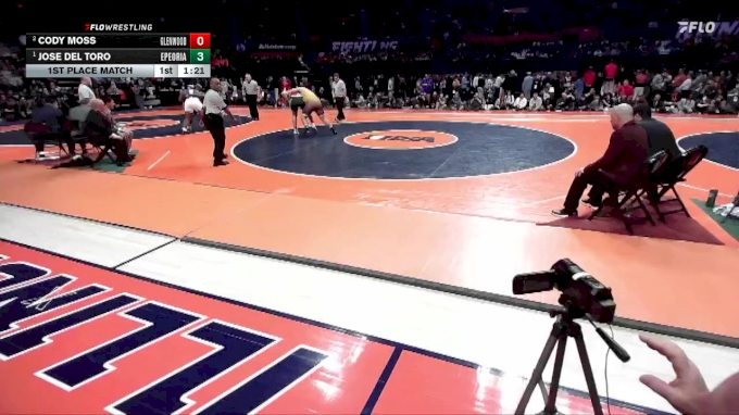 2A 285 lbs 1st Place Match - Jose Del Toro, East Peoria vs Cody Moss ...