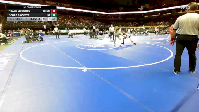 157 Class 3 lbs Champ. Round 1 - Cole Sackett, St. Michael The ...