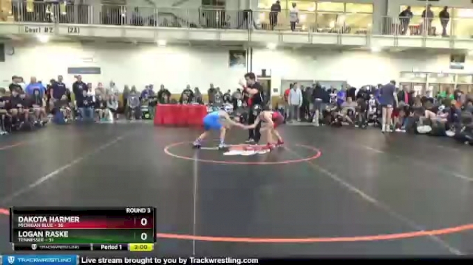 71 lbs Round 3 (8 Team) - Dakota Harmer, Michigan Blue vs Logan Raske ...