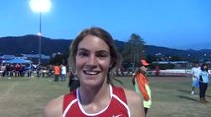 Alexis Thibodeau (Redondo Beach) after breaking 2.20 for the first time ...