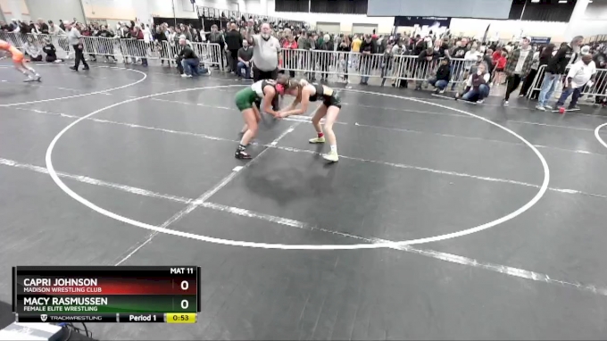 115 lbs Champ. Round 1 - Capri Johnson, Madison Wrestling Club vs Macy ...