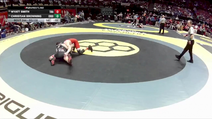 D3-132 lbs Cons. Round 1 - Christian Browning, Crooksville vs Wyatt ...