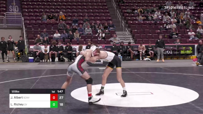 120 lbs Round Of 16 - Jackson Albert, Saucon Valley vs Logan Richey ...