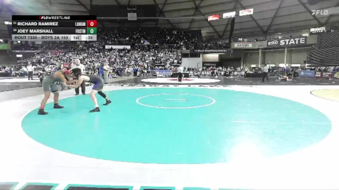 Boys 2A 150 lbs Cons. Round 1 - Joey Marshall, Foster vs Richard ...