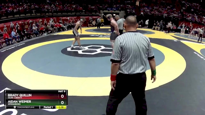 D1-215 lbs Quarterfinal - Aidan Weimer, Springboro vs Brady Quillin ...