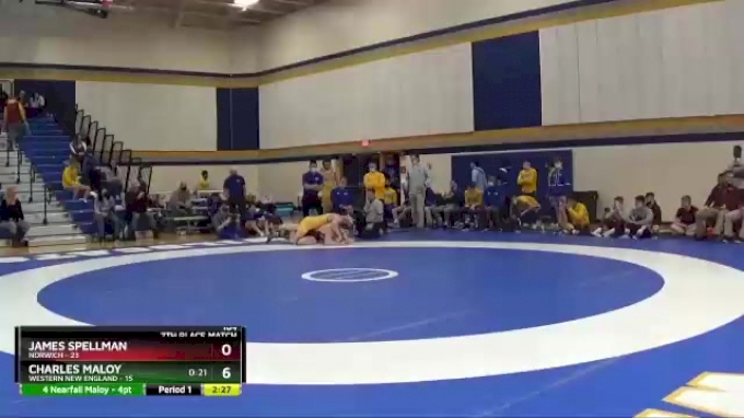 184 lbs Placement (16 Team) - James Spellman, Norwich vs Charles Maloy ...