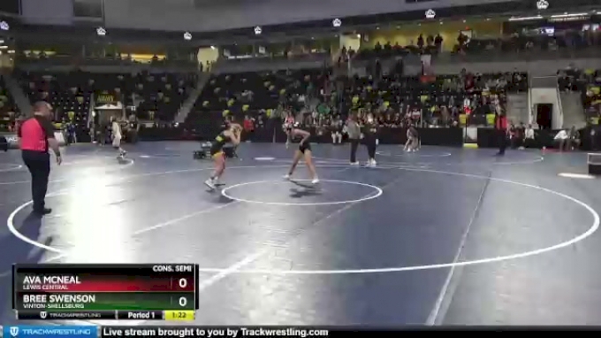 105 lbs Cons. Semi - Bree Swenson, Vinton-Shellsburg vs Ava McNeal ...
