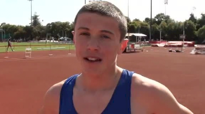 Jack Scranton 1st place boy's mile at the 2012 Stanford Invitational