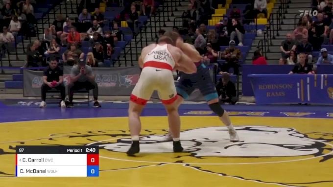 97 lbs 1st Place Match - Christian Carroll, TMWC/ Cowboy Wrestling Club ...