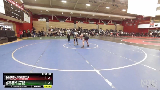 177 lbs Cons. Round 2 - Andrew Kwok, Irvington High School vs Nathan ...