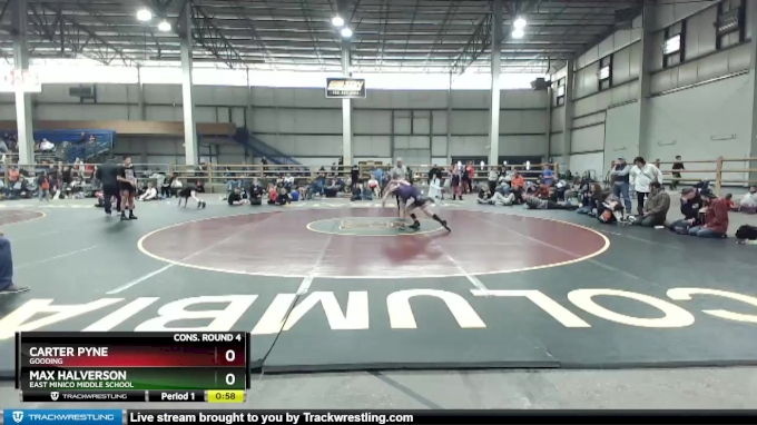 110 lbs Cons. Round 4 - Max Halverson, East Minico Middle School vs Carter Pyne, Gooding