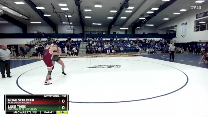 197 lbs Cons. Round 3 - Noah Schlofer, Muhlenberg College vs Luke Theis ...
