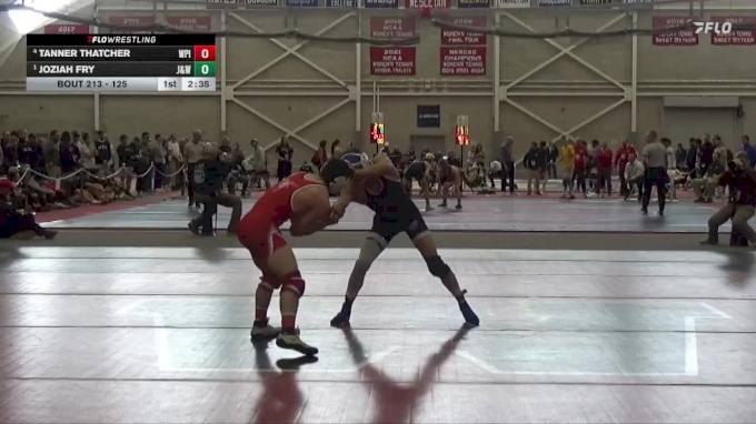 125 lbs Semifinal - Joziah Fry, Johnson & Wales (RI) vs Tanner Thatcher ...