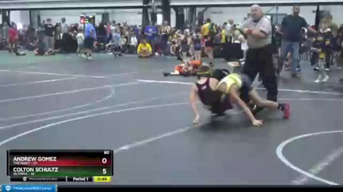 80 lbs Round 4 (6 Team) - Colton Schultz, Olympia vs Andrew Gomez, The Hunt
