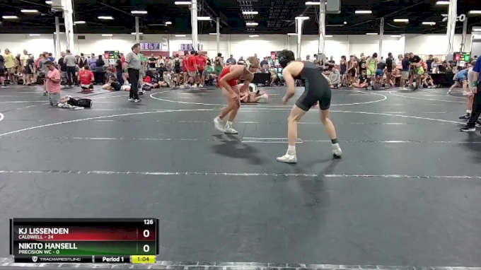 126 lbs Round 2 (4 Team) - KJ Lissenden, Caldwell vs Nikito Hansell ...