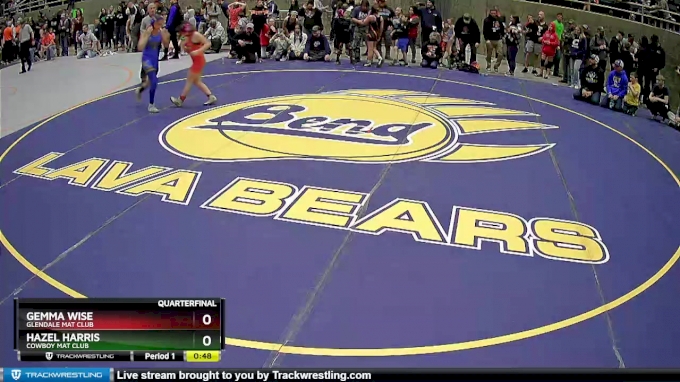 95 lbs Quarterfinal - Gemma Wise, Glendale Mat Club vs Hazel Harris ...