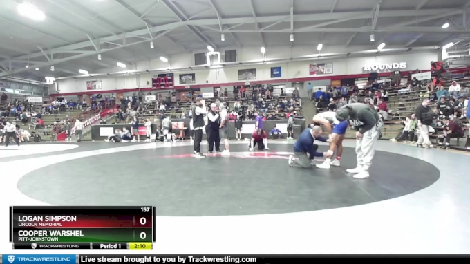 157 lbs Champ. Round 1 - Logan Simpson, Lincoln Memorial vs Cooper ...