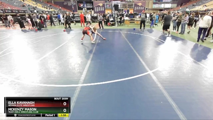 100 lbs Quarterfinal - Ella Kavanagh, Nevada Elite Wrestling vs McKenzy ...
